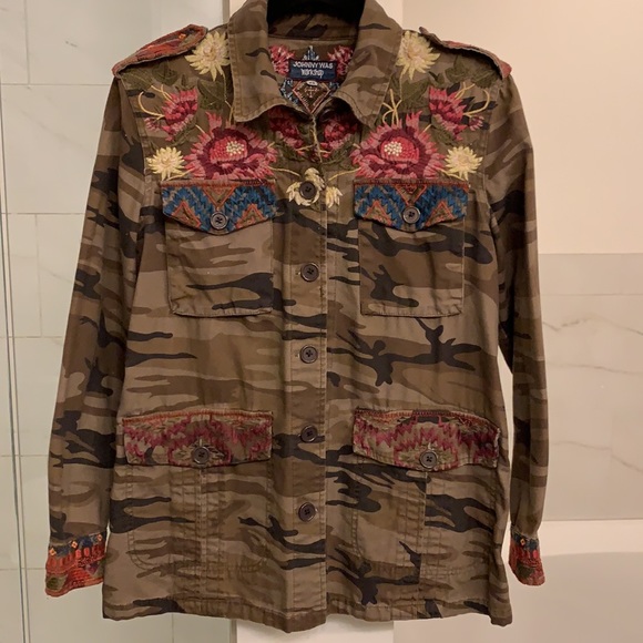 Johnny Was | Jackets & Coats | Johhny Was Rialto Embroidered Military ...